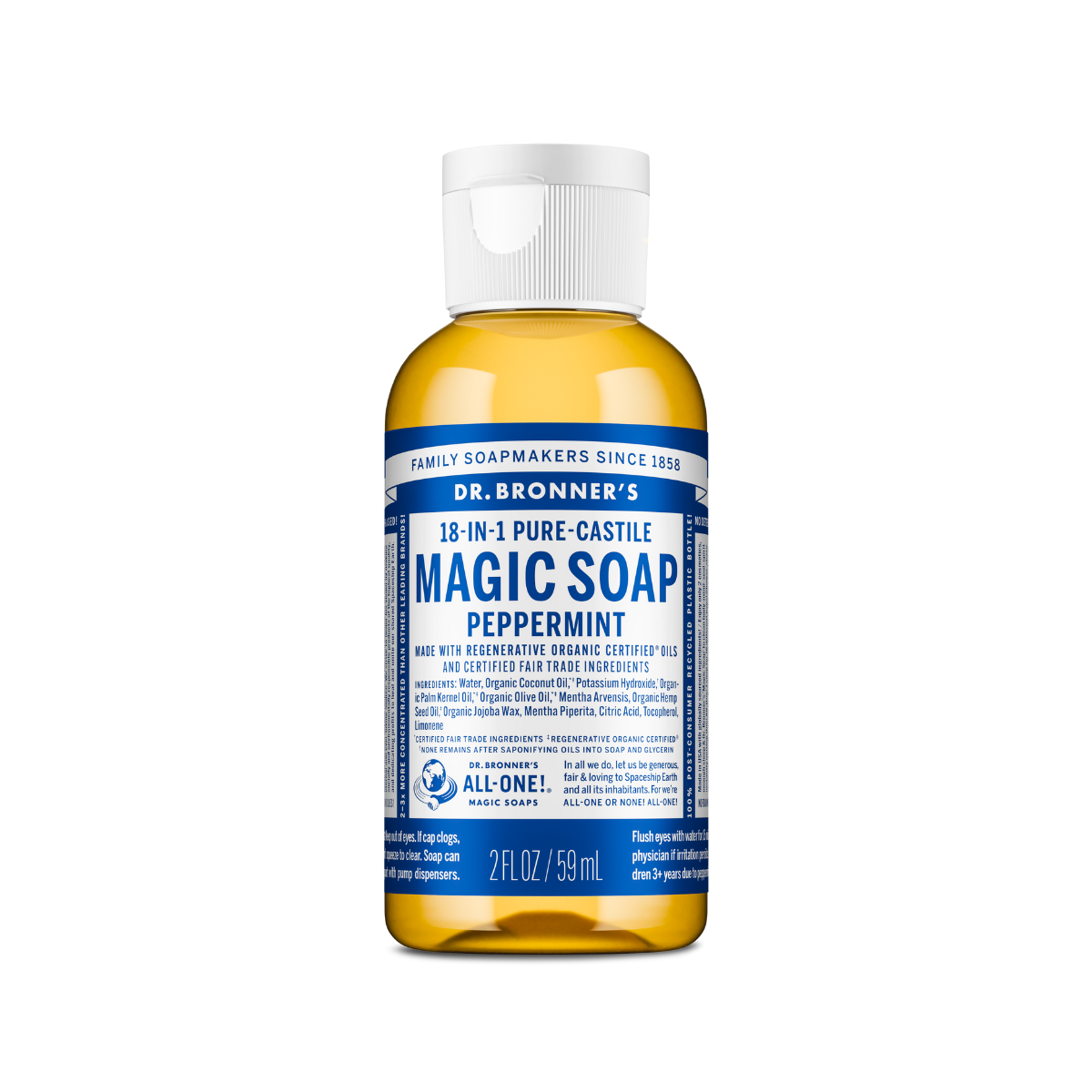 Dr. Bronner's Soap Peppermint Liquid 2oz – Orgánica Store Panamá