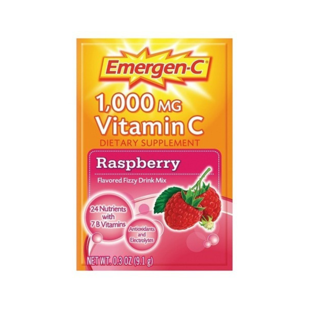 Emergen-C Vitamin C 1000mg Raspberry – Orgánica Store Panamá