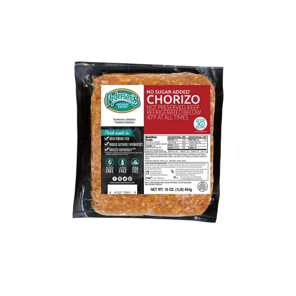 Pederson's Natural Chorizo Ground GF 16oz – Orgánica Store Panamá