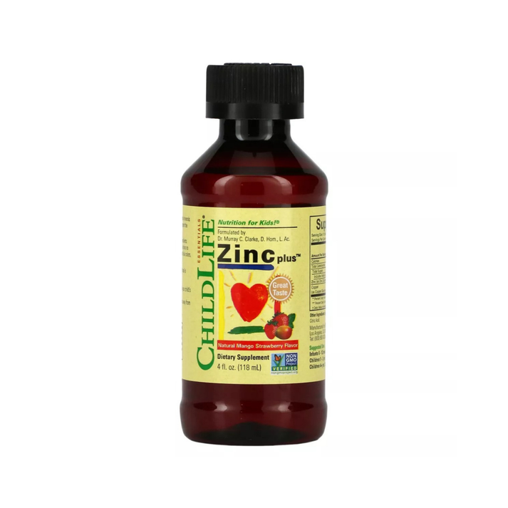ChildLife Essentials Essentials, Zinc Plus, Natural Mango Strawberry 4 ...