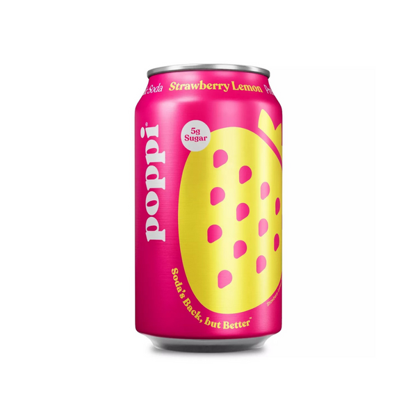 Poppi Strawberry Lemon Prebiotic Beverage 12 fl oz – Orgánica Store Panamá