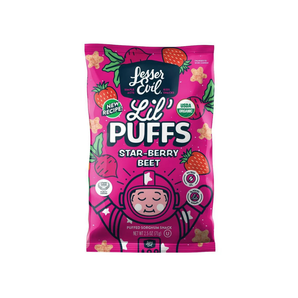 LesserEvil Lil' Puff Star-Berry Beet Baby Food 2.5oz – Orgánica Store ...