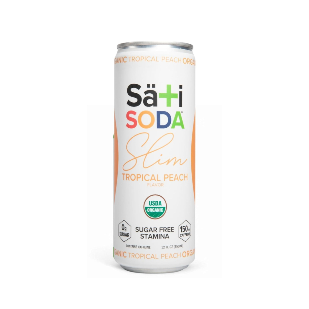Sati Soda Slim Stamina Soda Tropical Peach OG 12oz – Orgánica Store Panamá